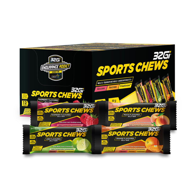 Sports Chews - Energy Sustaining Jelly Bar – 32Gi Global